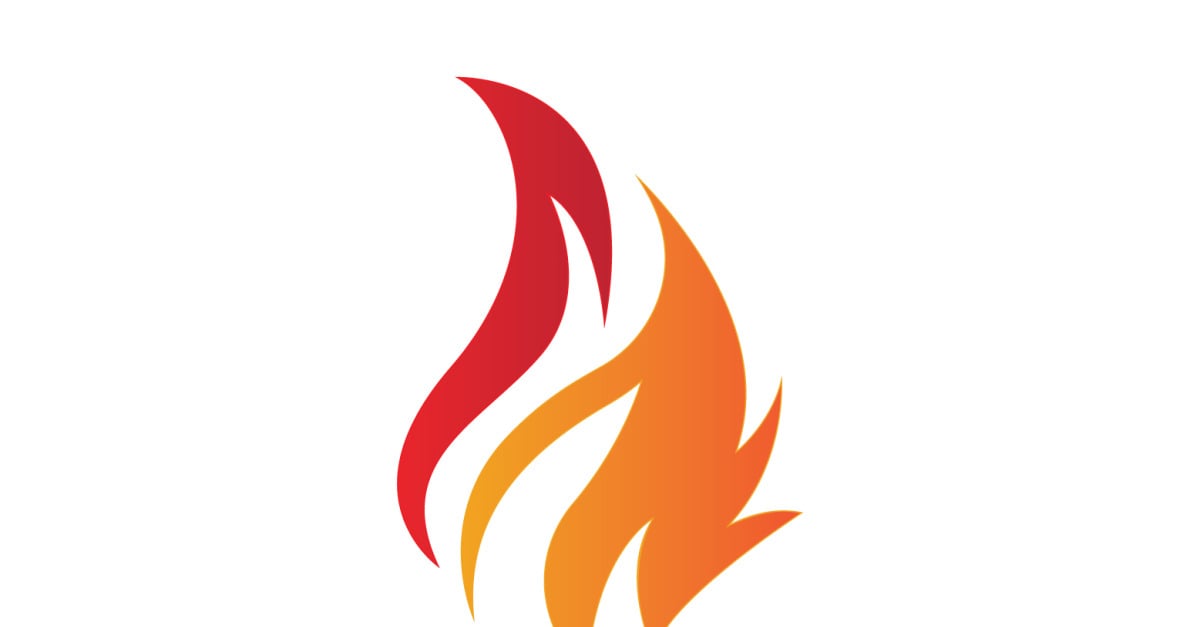 Burning fire flame hots logo icon v19 - TemplateMonster