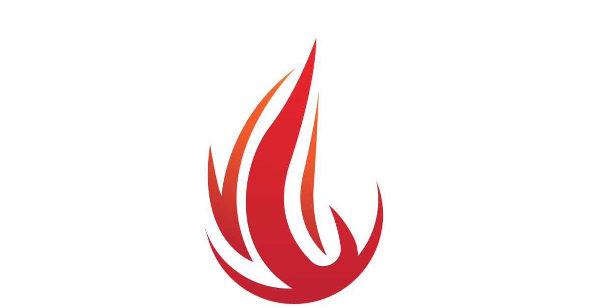Burning fire flame hots logo icon v21 - TemplateMonster