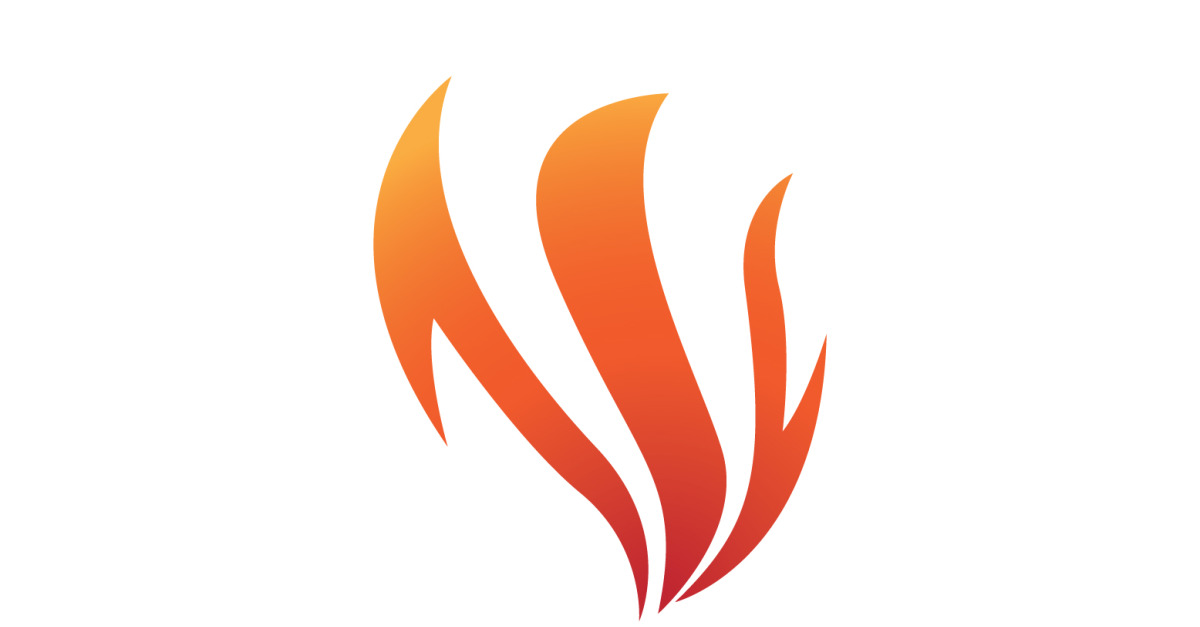Burning fire flame hots logo icon v23 - TemplateMonster
