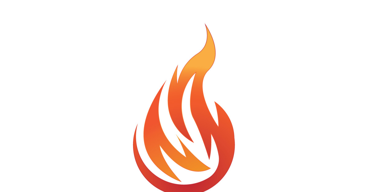 Burning fire flame hots logo icon v24 - TemplateMonster
