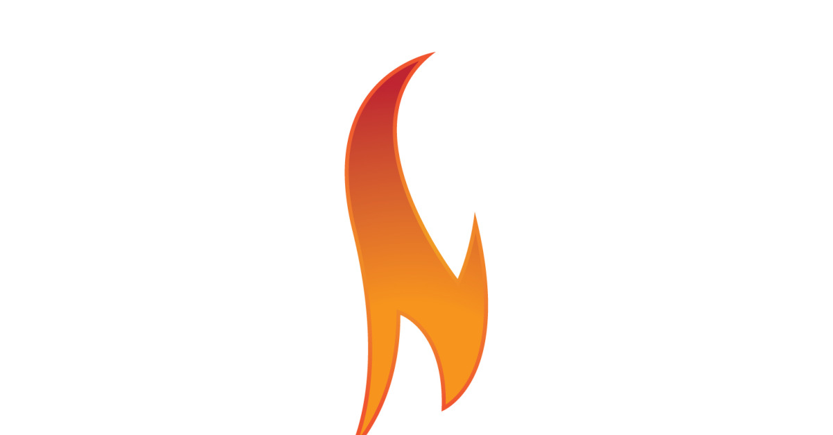 Burning fire flame hots logo icon v26 - TemplateMonster