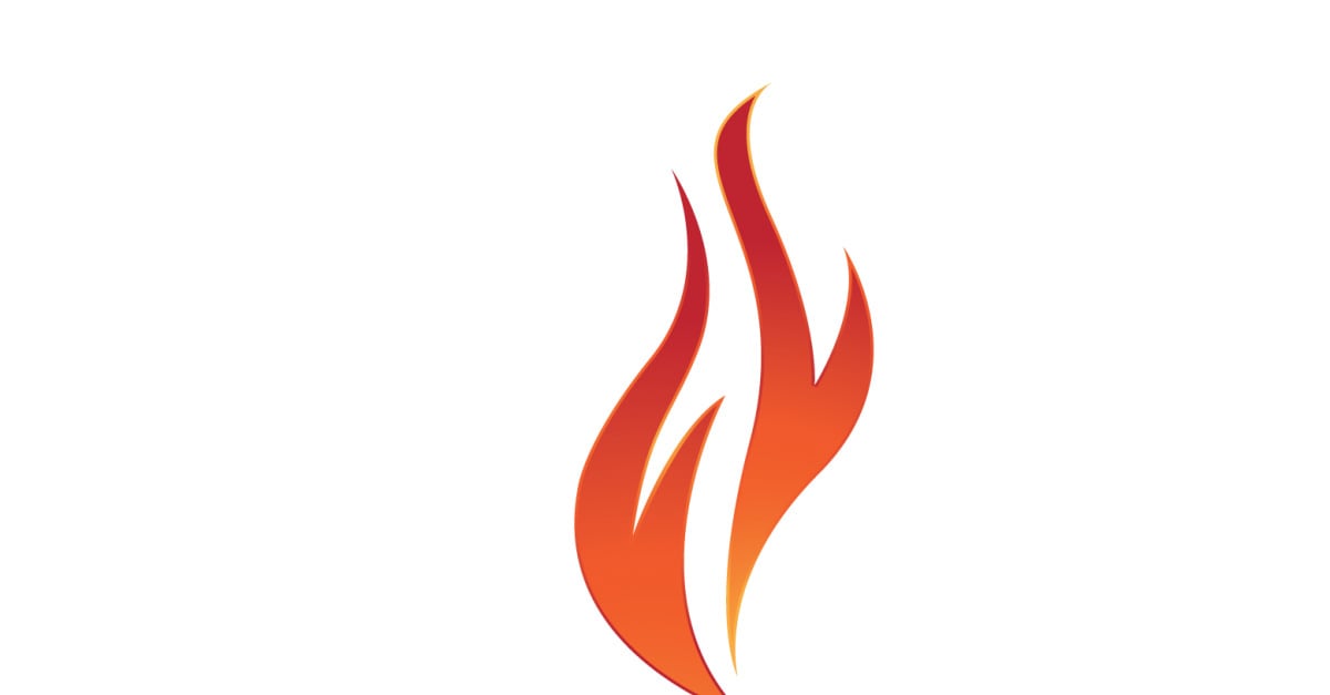 Burning fire flame hots logo icon v29 - TemplateMonster