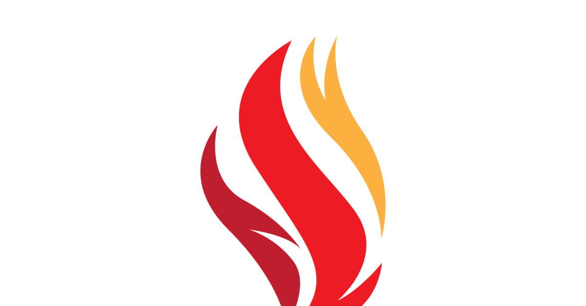 Yanan ateş alevi logo icon v12'yi ısıtıyor
