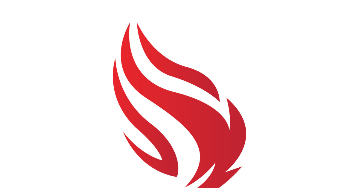 Yanan ateş alevi logo icon v15i ısıtıyor