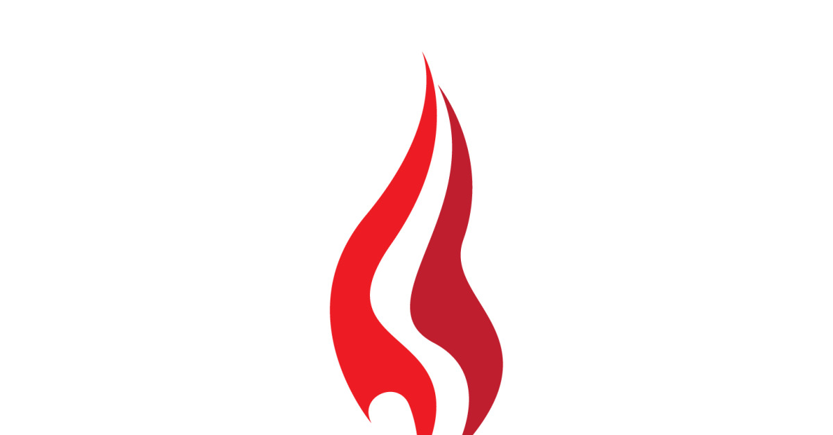 Yanan ateş alevi logo icon v28'i ısıtıyor
