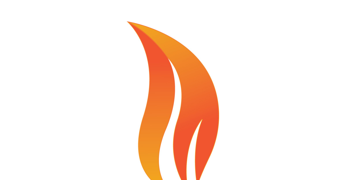 Yanan ateş alevi logo icon v34'ü ısıtıyor