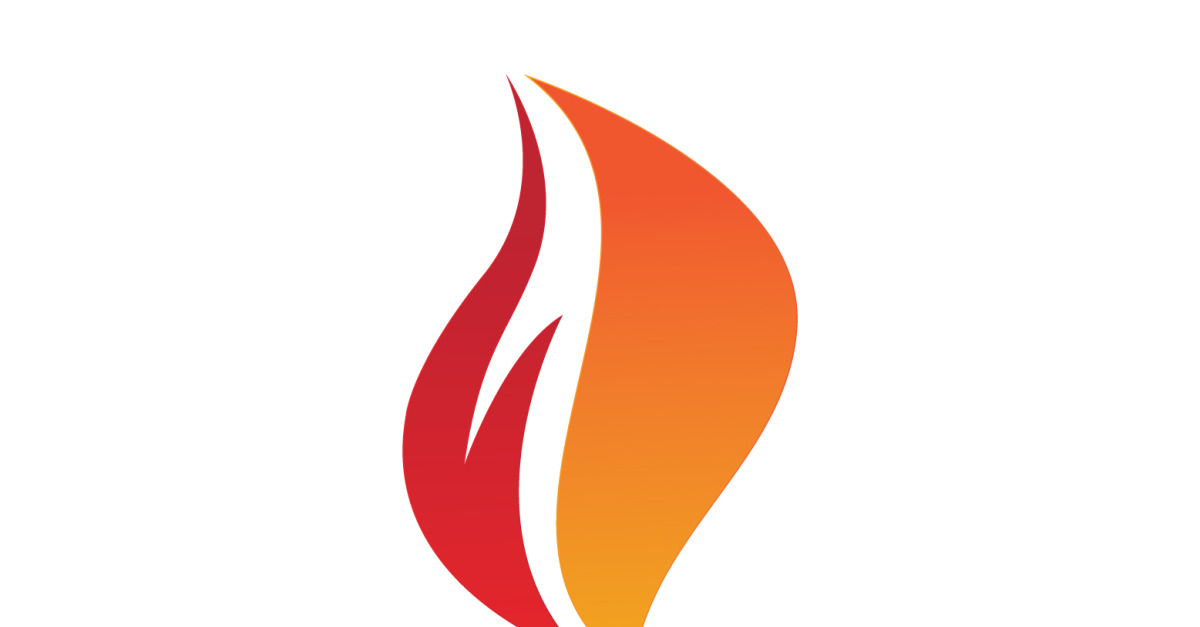 Yanan ateş alevi logo icon v35i ısıtıyor