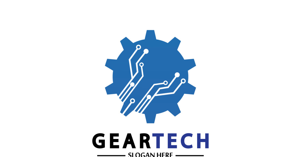 Gear Tech icon vector logo v44 #356912 - TemplateMonster