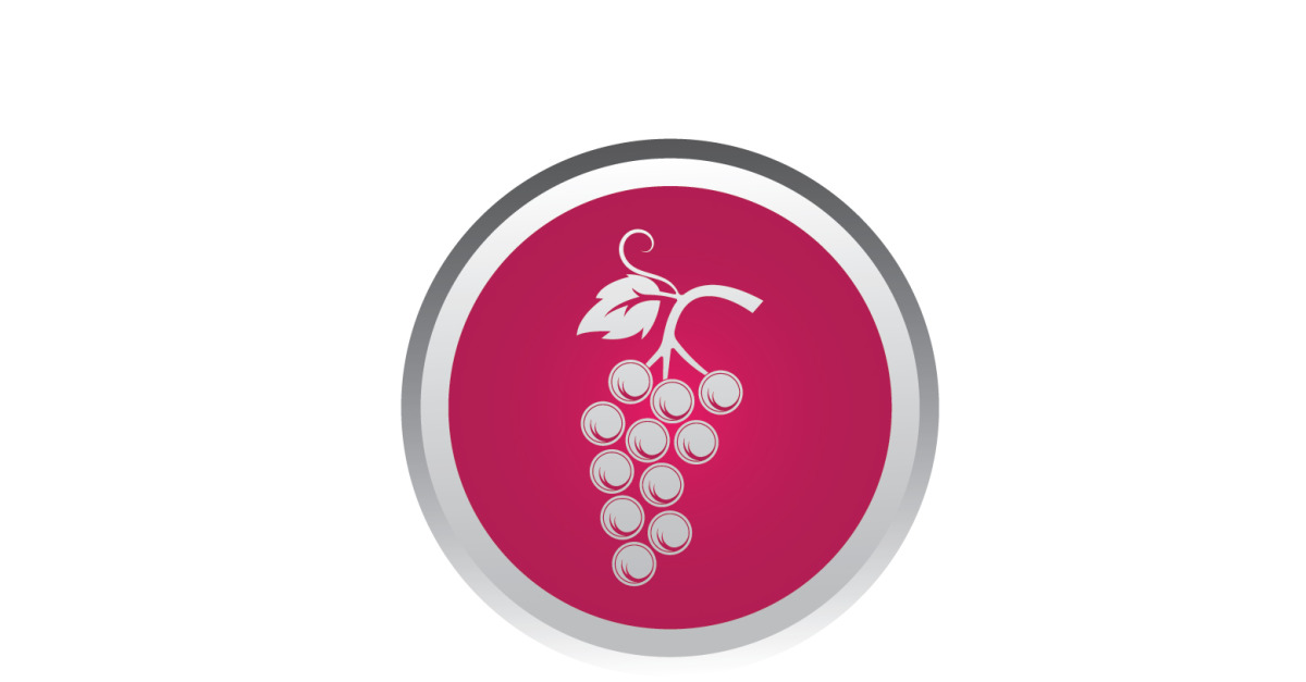 Grape fruits fresh icon logo v66 #356999 - TemplateMonster