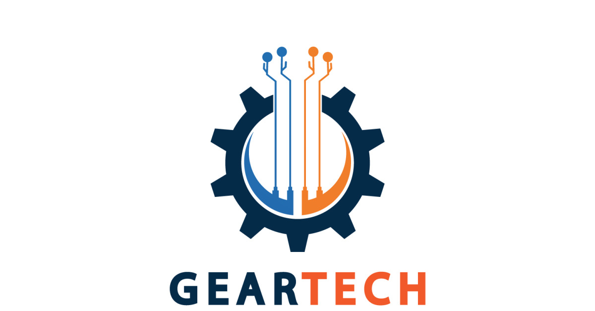 Logo vectoriel d'icône Gear Tech v33 - TemplateMonster