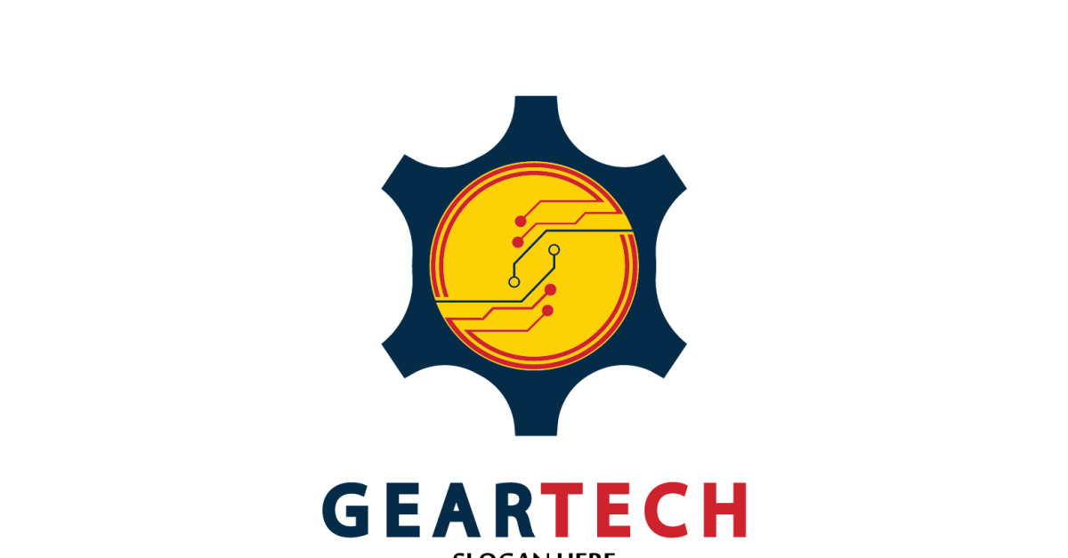 Logo vectoriel d'icône Gear Tech v41 - TemplateMonster