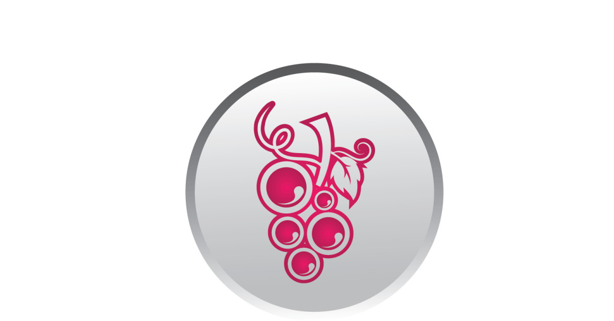 Grape fruits fresh icon logo v77 #357003 - TemplateMonster