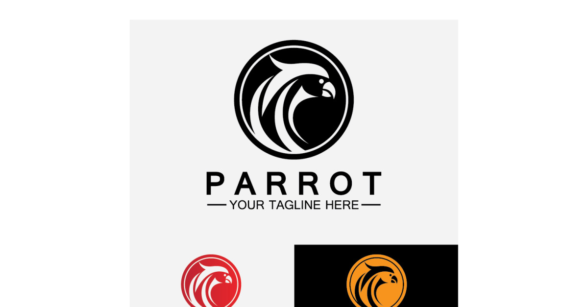 Kuş Papağan kafası logo vektör v38 #357132 - TemplateMonster