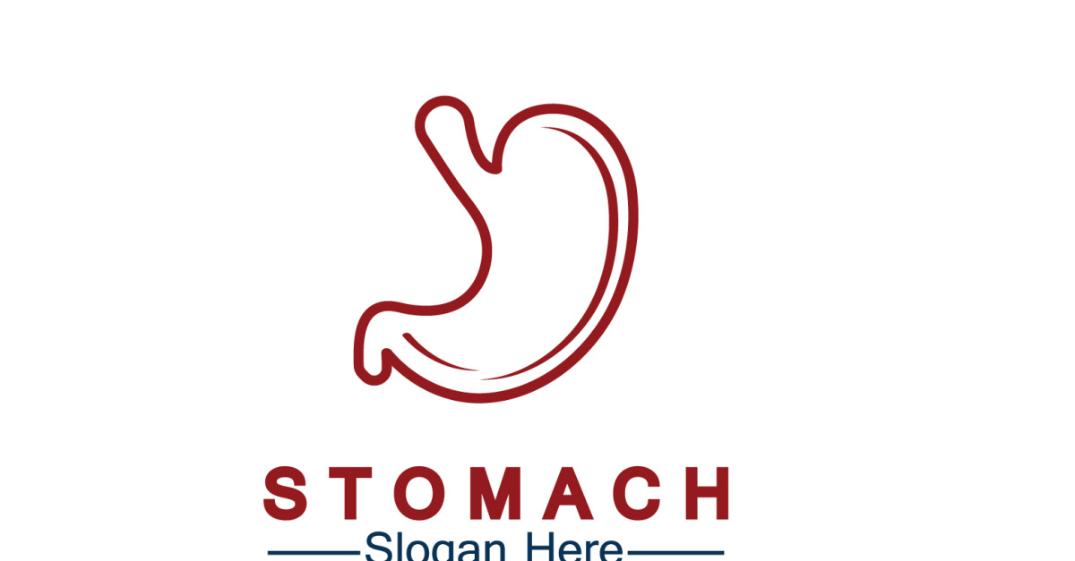 Health stomach icon logo vector template logo v1