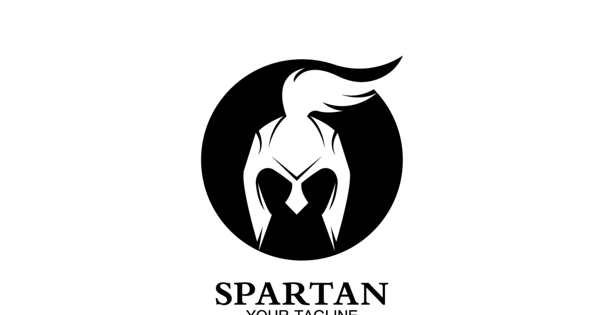 Spartan helmet gladiator icon logo vector v44