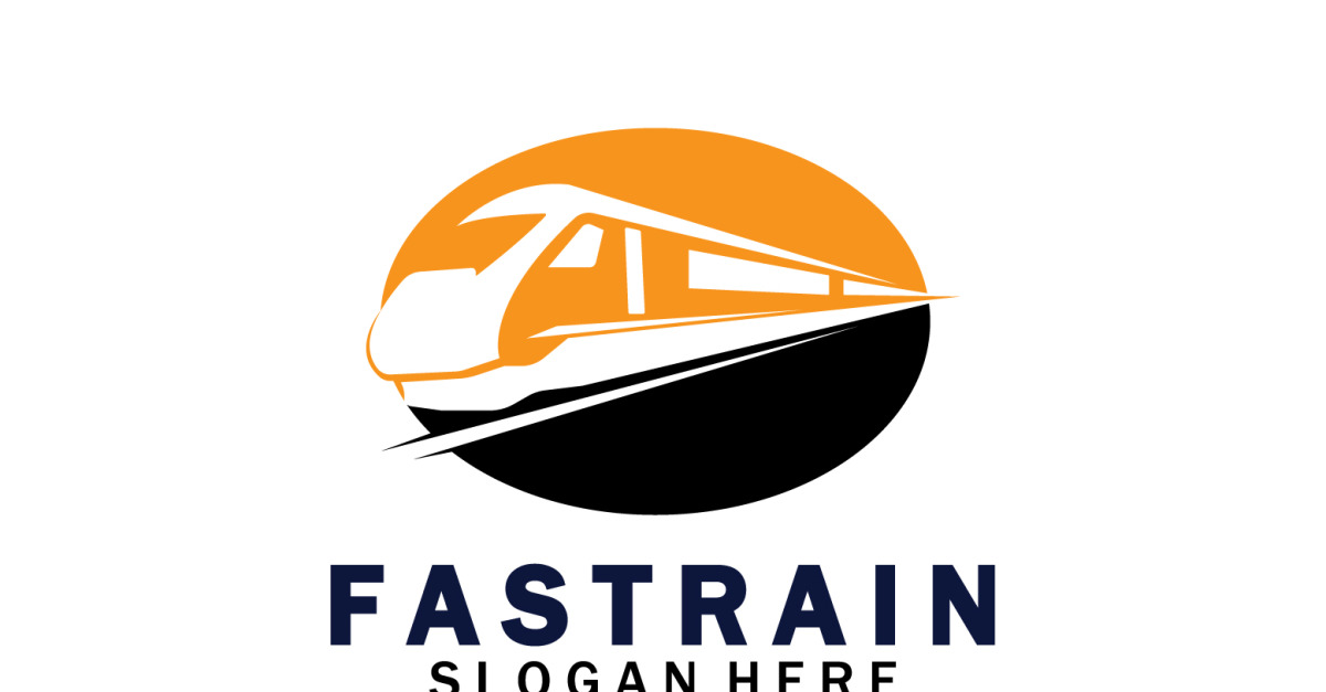 Faster train transportation icon logo v29 - TemplateMonster