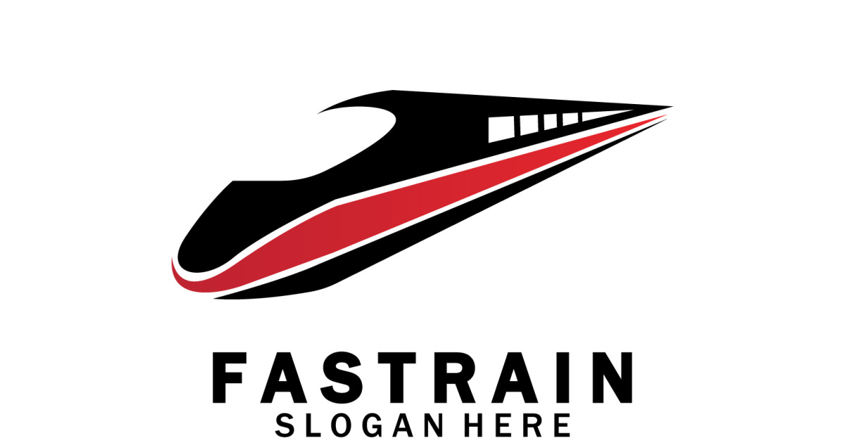 Faster train transportation icon logo v2 - TemplateMonster