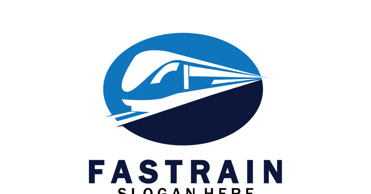Faster train transportation icon logo v30 - TemplateMonster