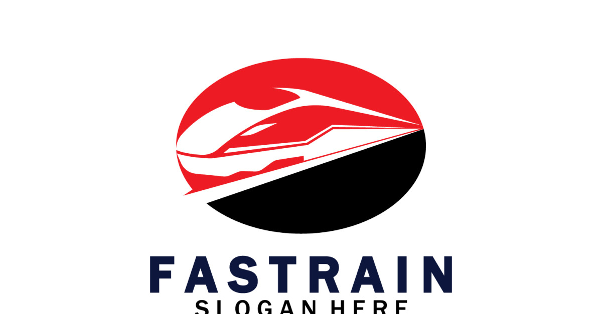 Faster train transportation icon logo v31 - TemplateMonster