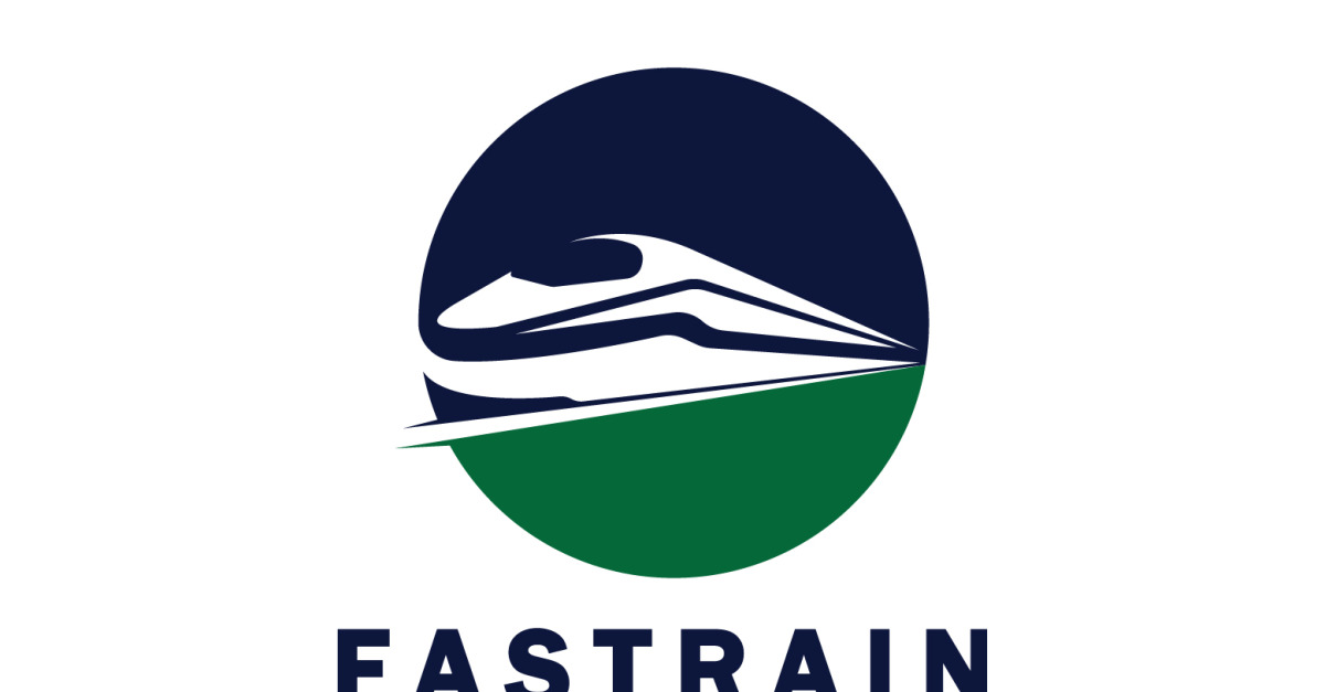 Faster train transportation icon logo v34 - TemplateMonster