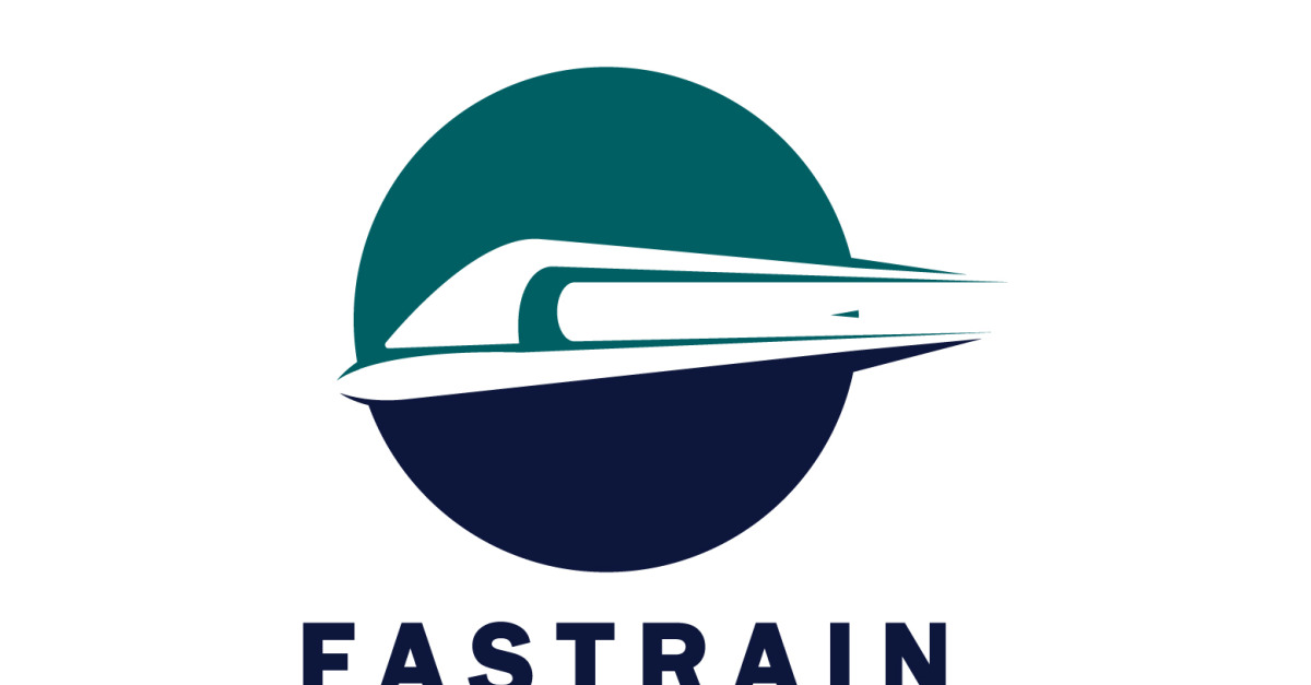 Faster train transportation icon logo v37 - TemplateMonster