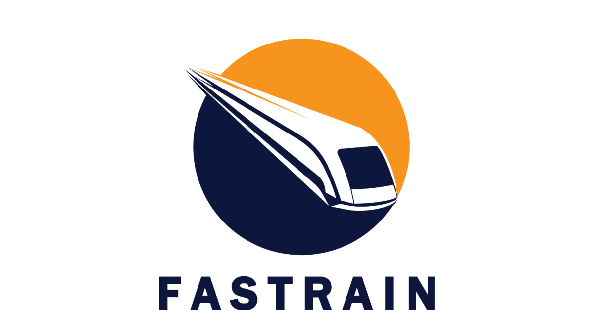 Faster train transportation icon logo v40 - TemplateMonster