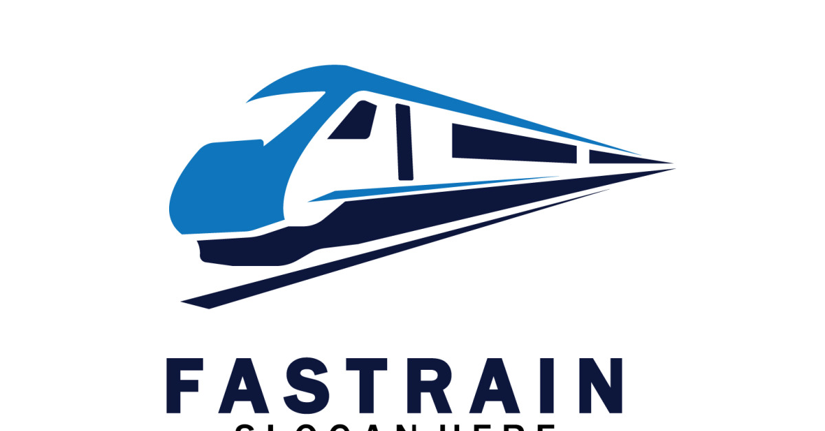 Faster train transportation icon logo v4 - TemplateMonster