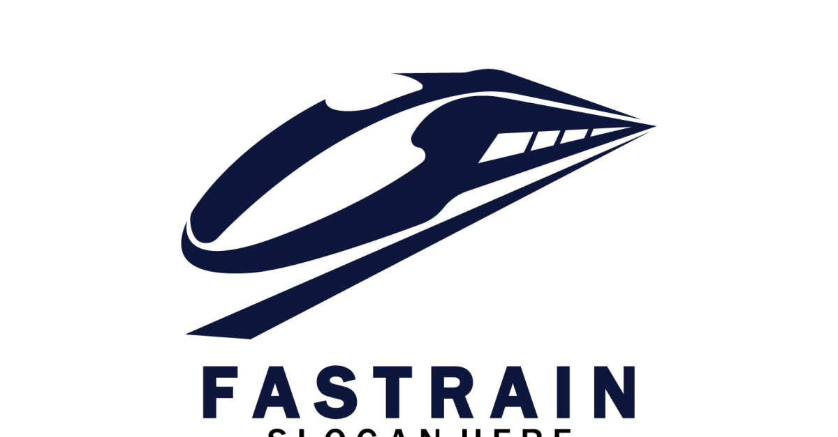 Faster train transportation icon logo v5 - TemplateMonster