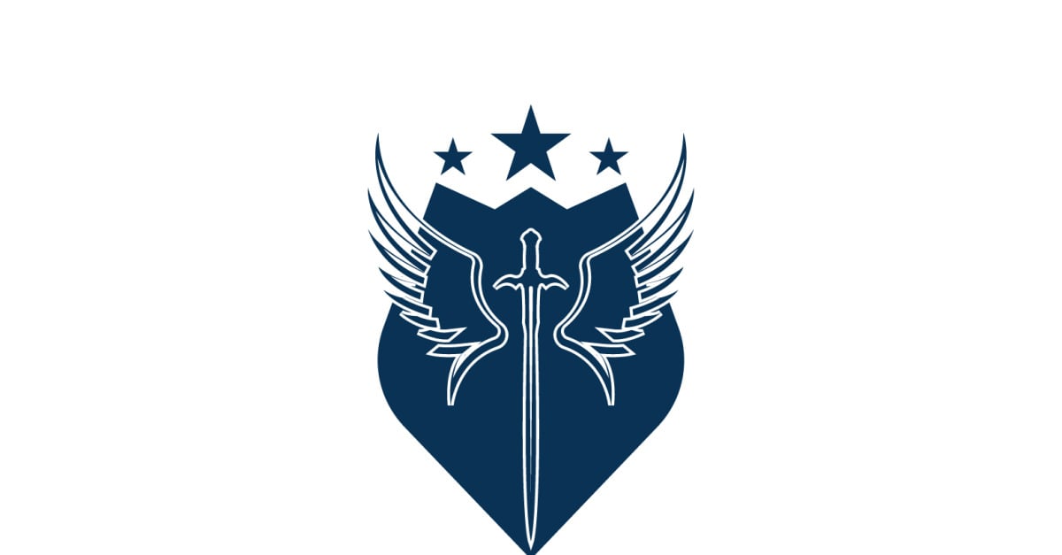 Sword and shield and wing icon logo v44 - TemplateMonster