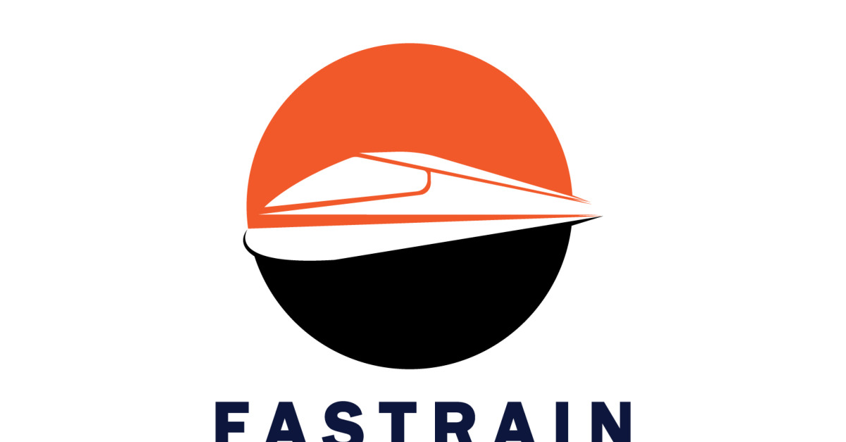 Faster train transportation icon logo v39 - TemplateMonster