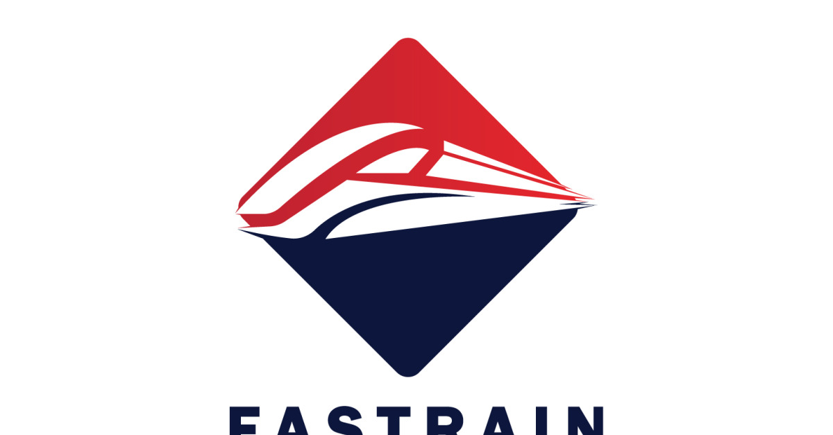Faster train transportation icon logo v46 - TemplateMonster