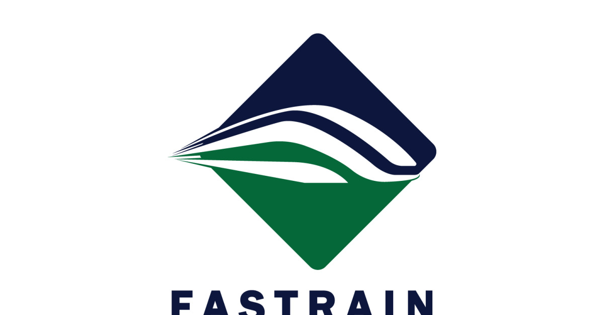 Faster train transportation icon logo v47 - TemplateMonster