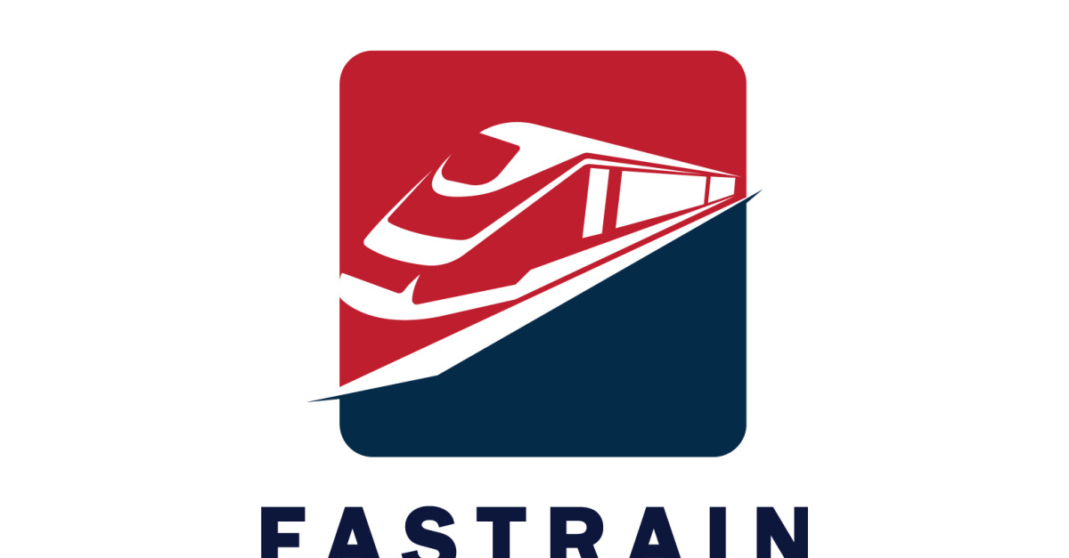 Faster train transportation icon logo v49 - TemplateMonster