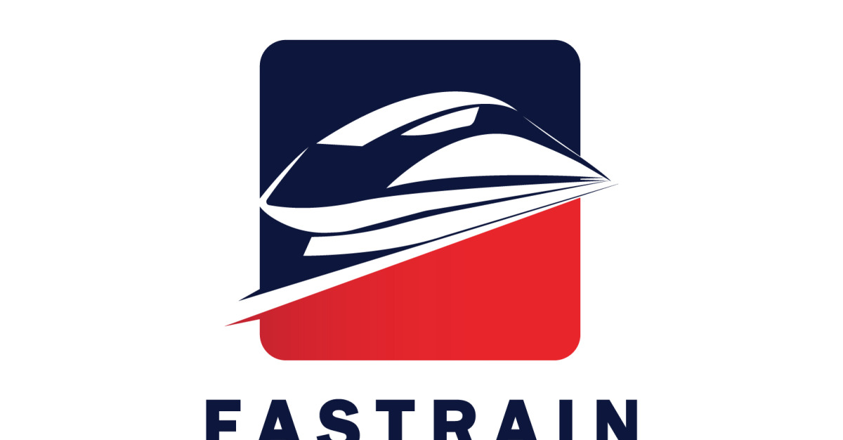 Faster train transportation icon logo v51 - TemplateMonster