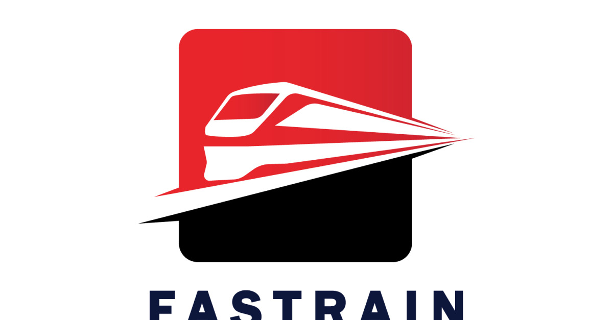 Faster train transportation icon logo v53 - TemplateMonster