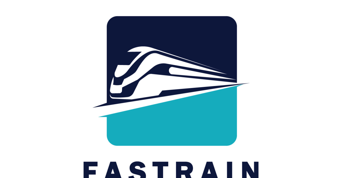 Faster train transportation icon logo v55 - TemplateMonster