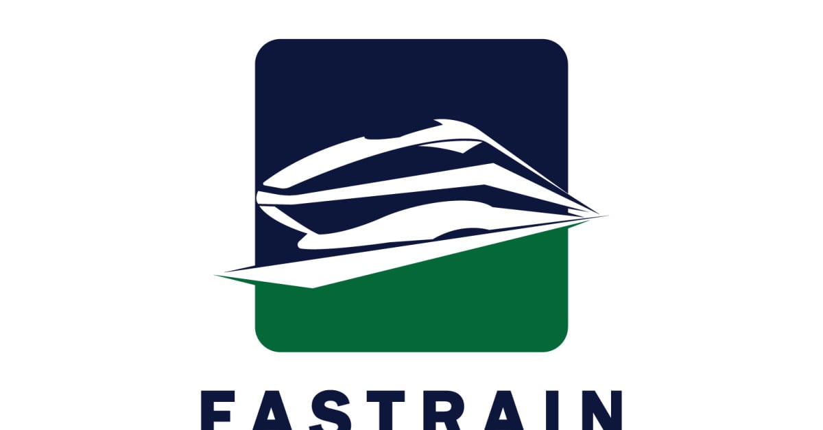 Faster train transportation icon logo v56 - TemplateMonster