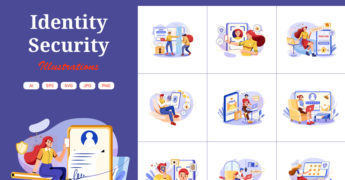 M410_ Identity Security Illustration Pack - TemplateMonster