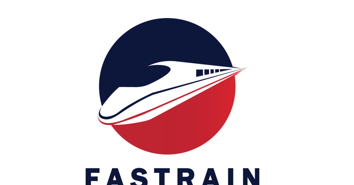 Symbol-Logo für schnelleren Zugtransport v36