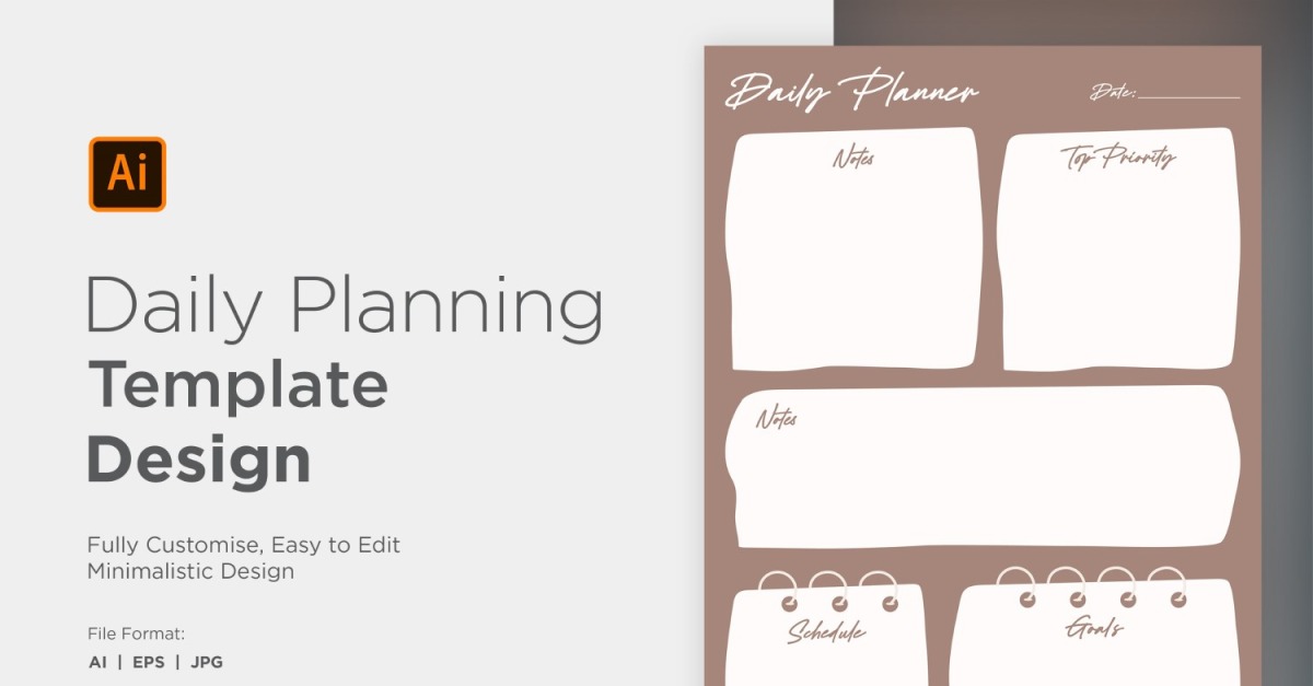 Conception de feuille de planification quotidienne 05