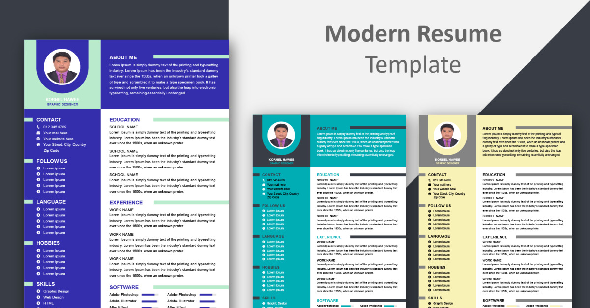 ChromaVita: Vibrant Modern Resume Showcase - TemplateMonster