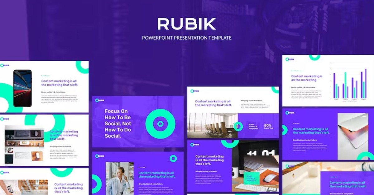 Rubik - Powerpoint Template #357742 - TemplateMonster