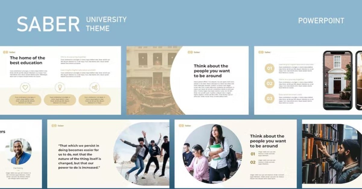 Sabre – Powerpoint-Vorlage für den Bildungsbereich