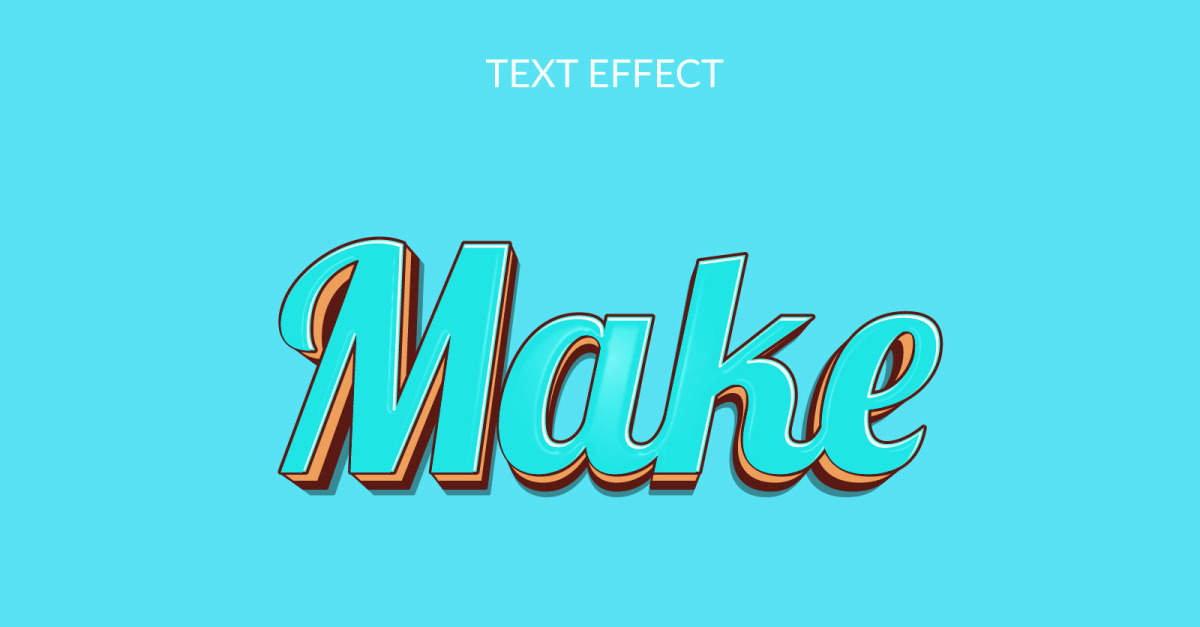 Make 3D Editable Vector Eps Text Effect Template