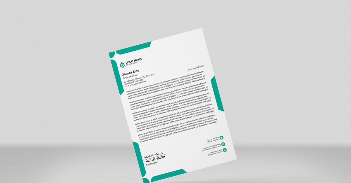 Modello di carta intestata Free_V_180 - TemplateMonster