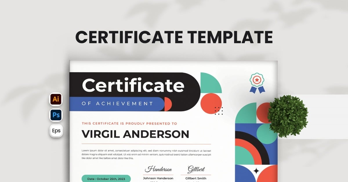 Creative Achievement Certificate #358028 - TemplateMonster