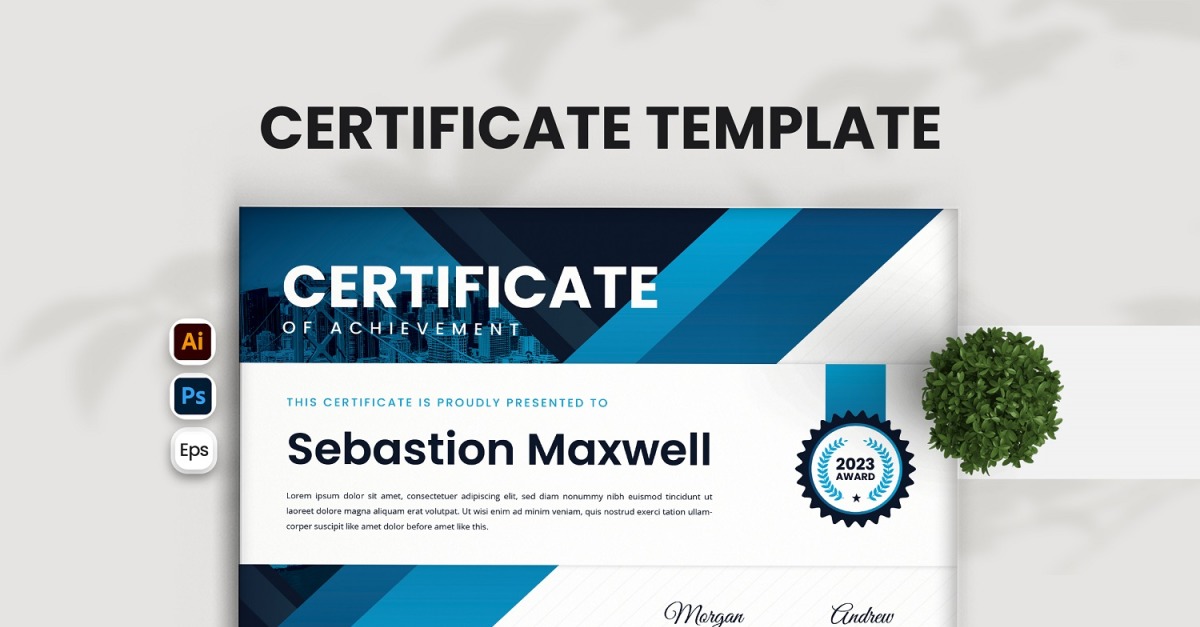 Modern Corporate Certificate #358026 - TemplateMonster Modern Corporate Certificate #358026 - TemplateMonster