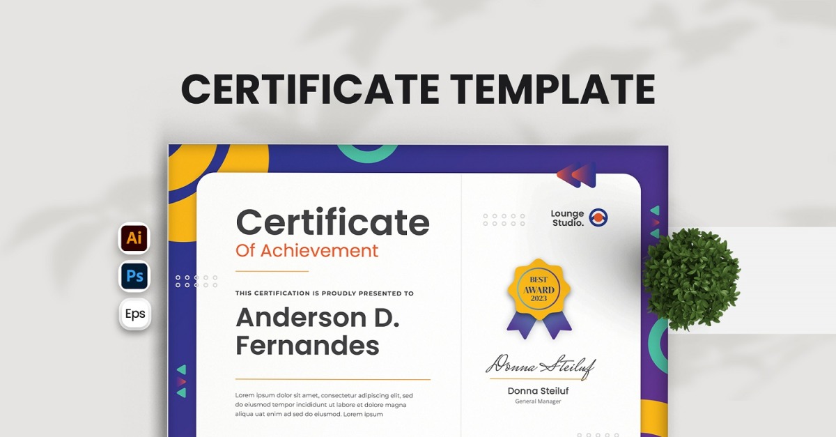 Modern Creative Style Certificate #358033 - TemplateMonster