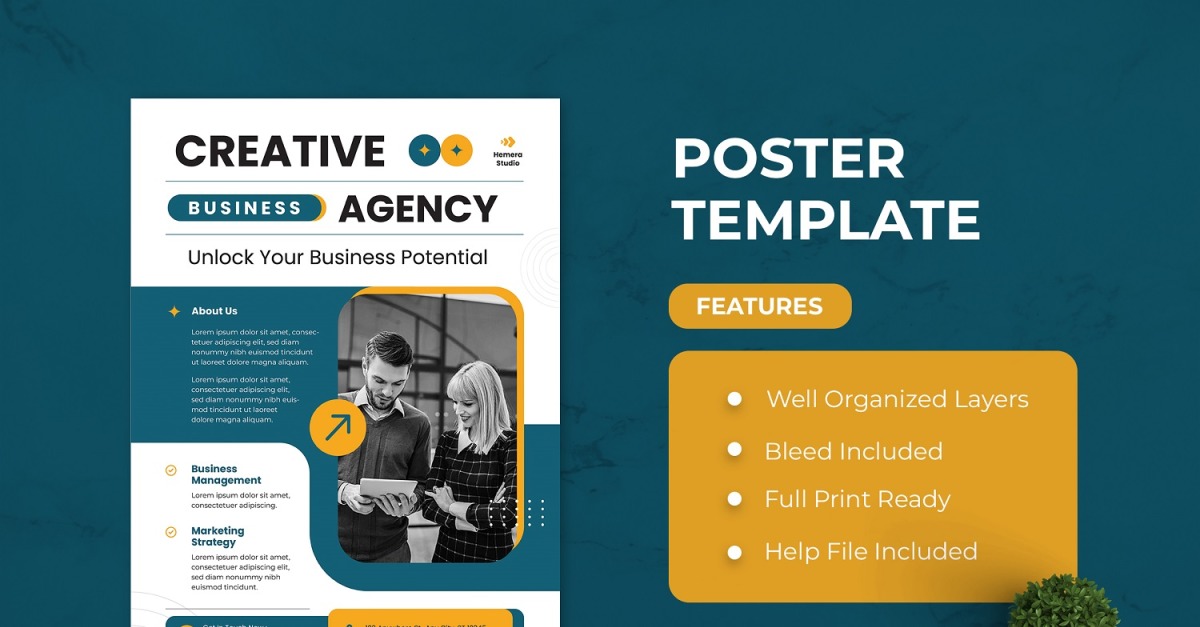 Creative Business Agency Poster #358157 - TemplateMonster
