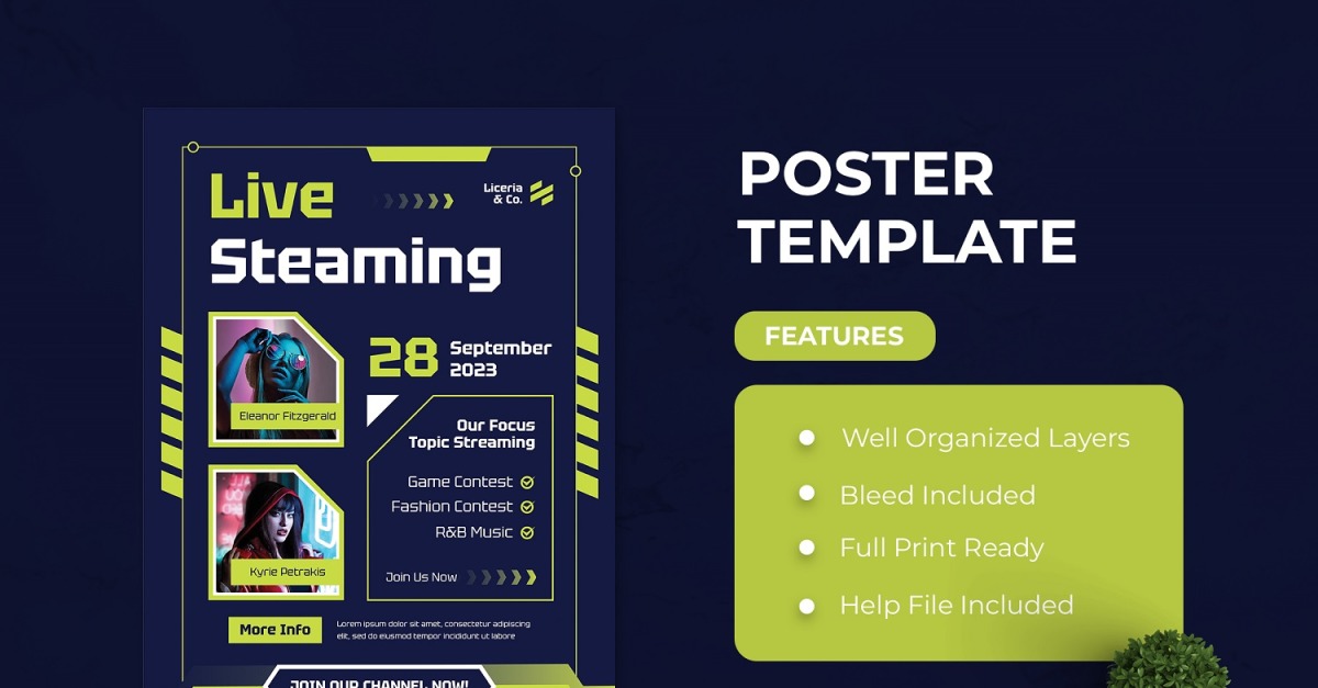 Live Streaming Music Poster #358158 - TemplateMonster